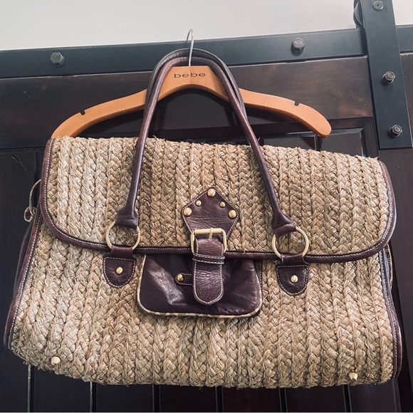 Flora Bella | Bags | Gorgeous New Flora Bella Leather Raffia Straw Tote ...